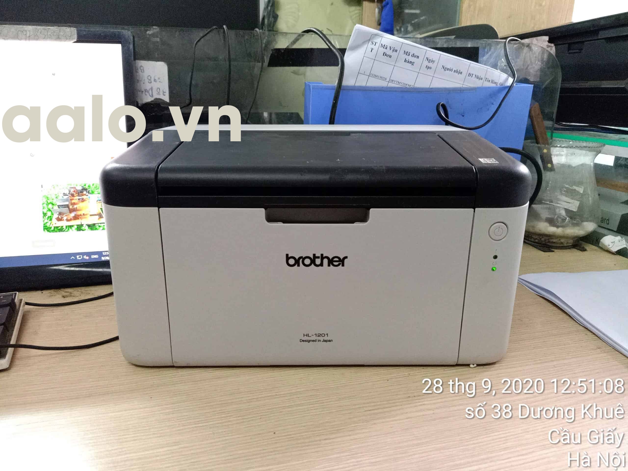 Máy in Laser đen trắng Brother HL 1201 ( kèm hộp mực , dây nguồn , dây ...